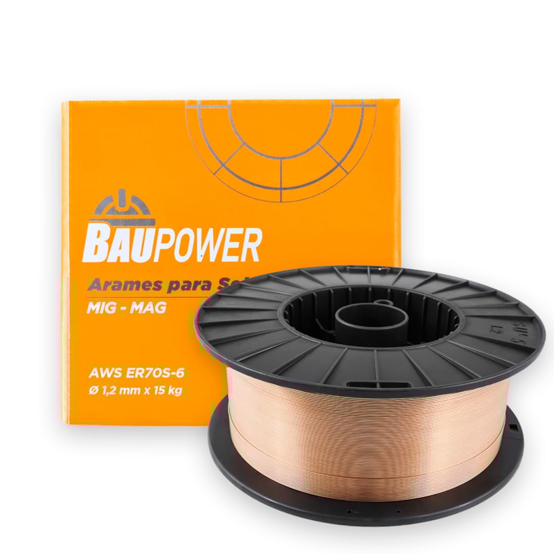 ARAME MIG/MAG 1,2 MM, CP-CP, 15 KG, ER70S-6 KG COM 15 KG - Baupower