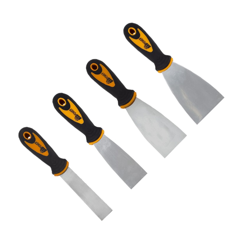 KIT ESPÁTULAS AÇO INOX 4UN 1" 1,5" 2" 2,5" POLEGAD - Baupower